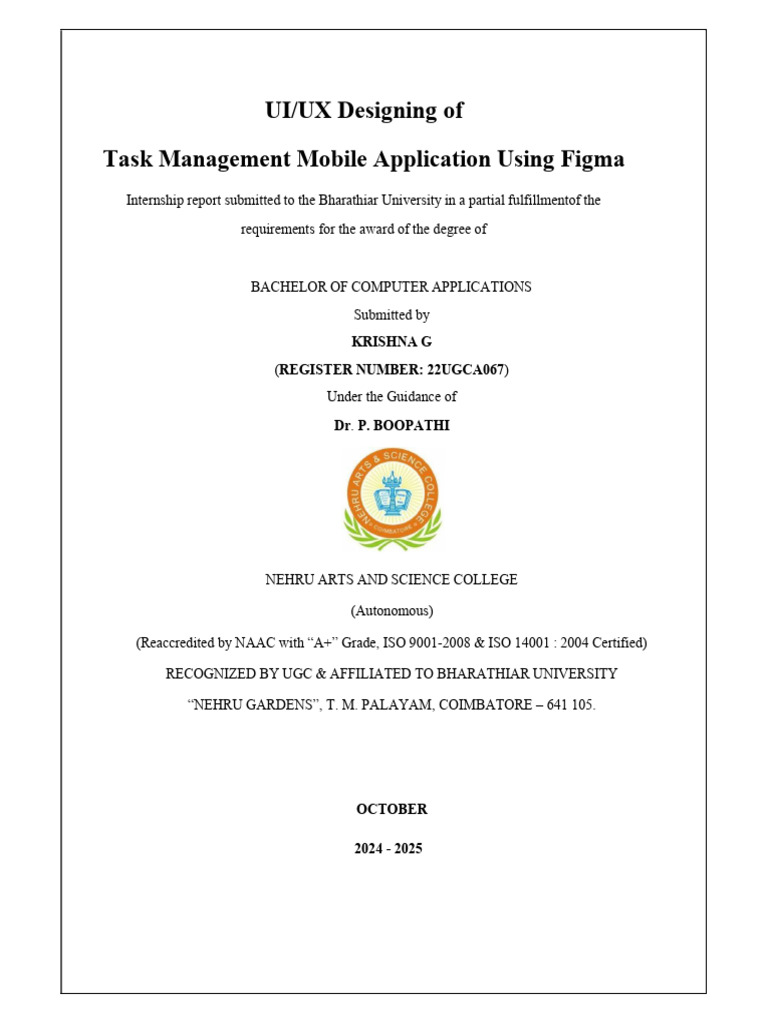 Internship Report | PDF | Usability | User Interface