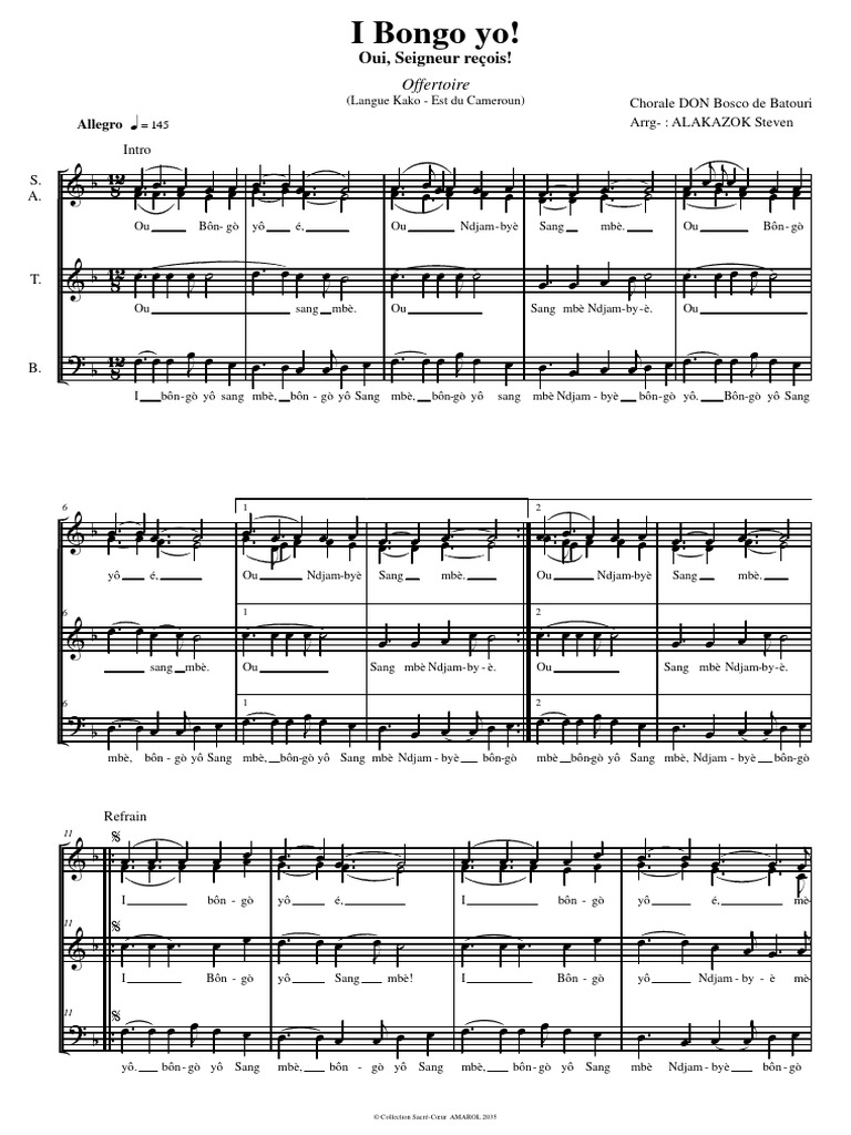 I Bongo Yo! - Ofertoire Kako) | PDF