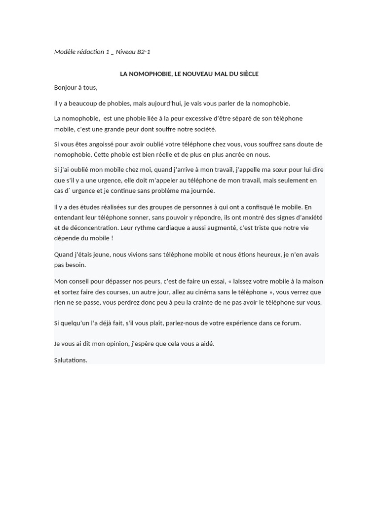 Modèle Rédaction 1 | PDF