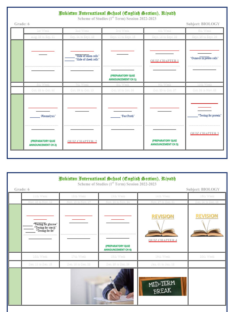 Biology G6 SOS FT 2022 2023 | PDF