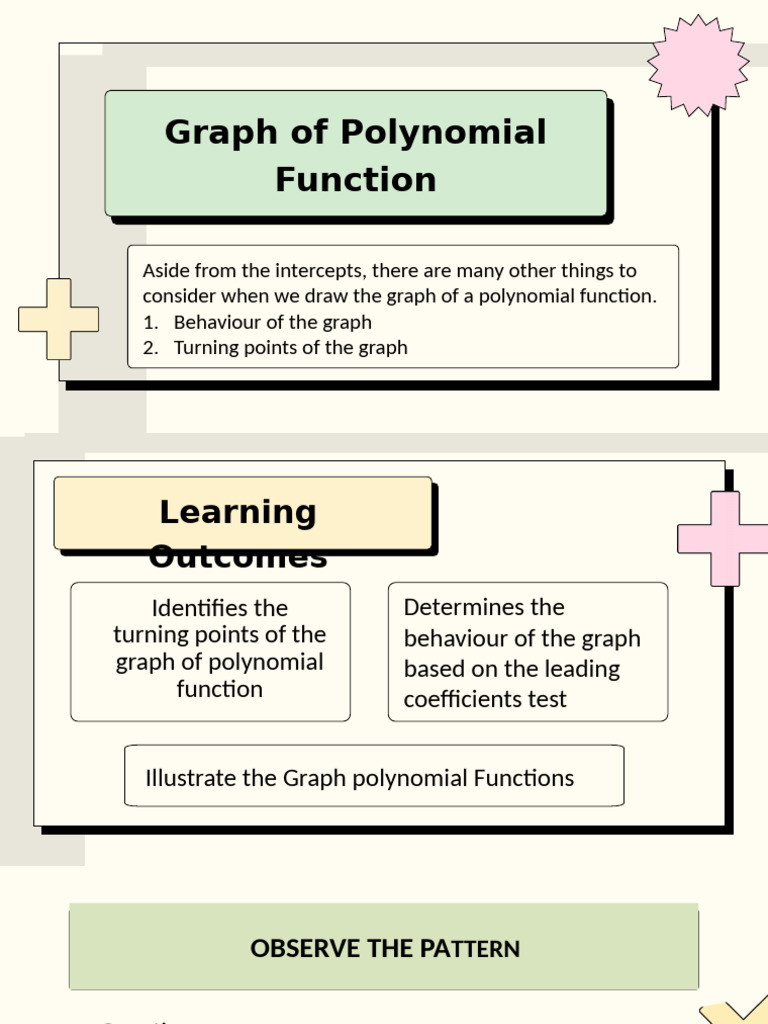 Graph of Polnomial Funcion | PDF