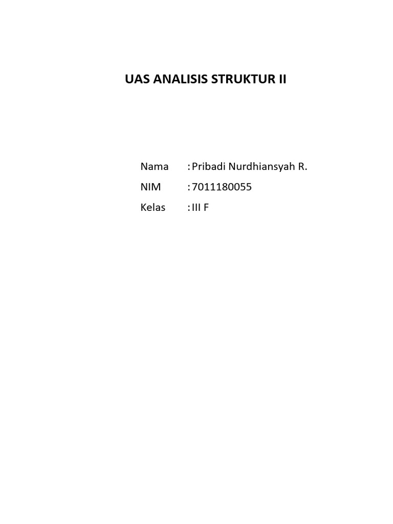 Pribadi Nudhiansyah R._7011180055_3F_UAS Analisis Struktur II | PDF
