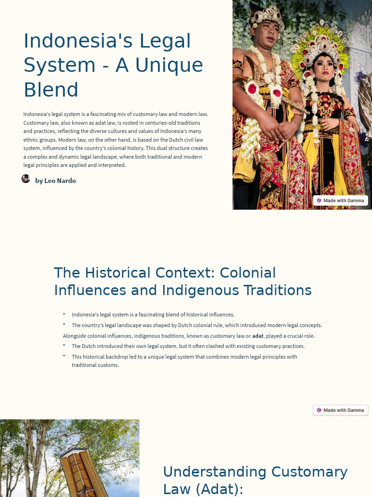 Indonesias Legal System A Unique Blend | PDF