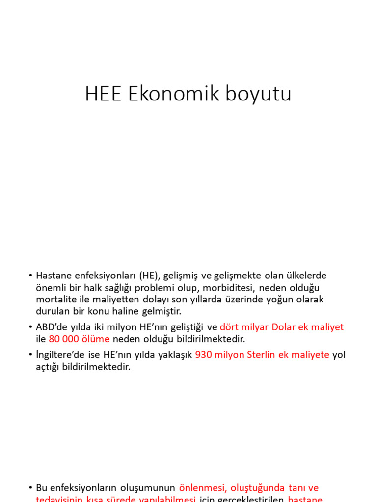 Hastane Enfeksiyonlarının Ekonomik Boyutu | PDF