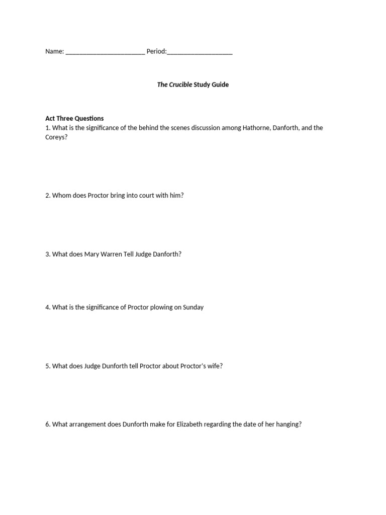 Crucible Act Three | PDF | Law