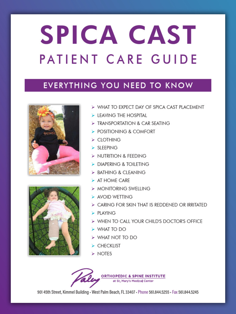 Spica Cast Patient Care Guide | PDF