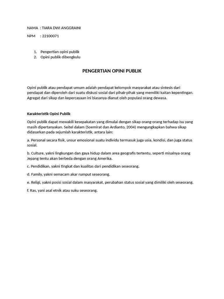 Tiara Dwi Anggraini 22100071 | PDF
