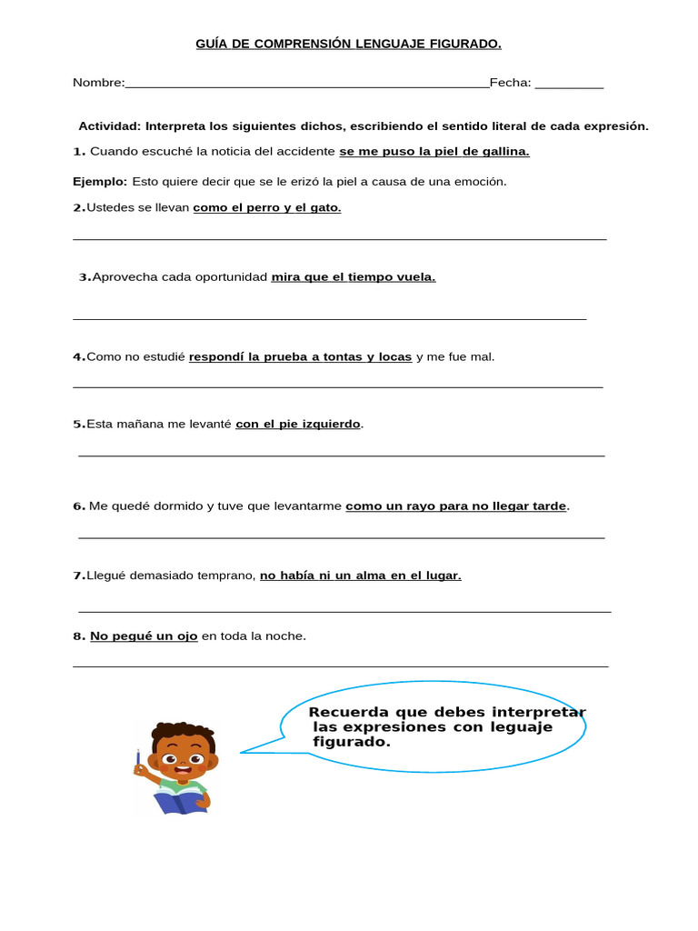 5°-Básico-Lenguaje-Guía-de-lenguaje-figurado (1) | PDF