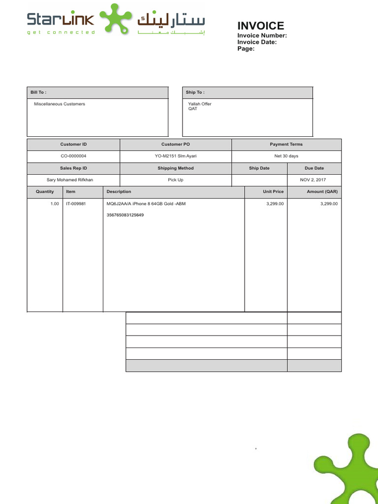 Invoice: Invoice Date: Invoice Number | PDF