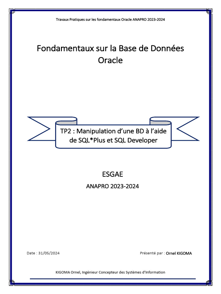 TP Oracle Anapro | PDF