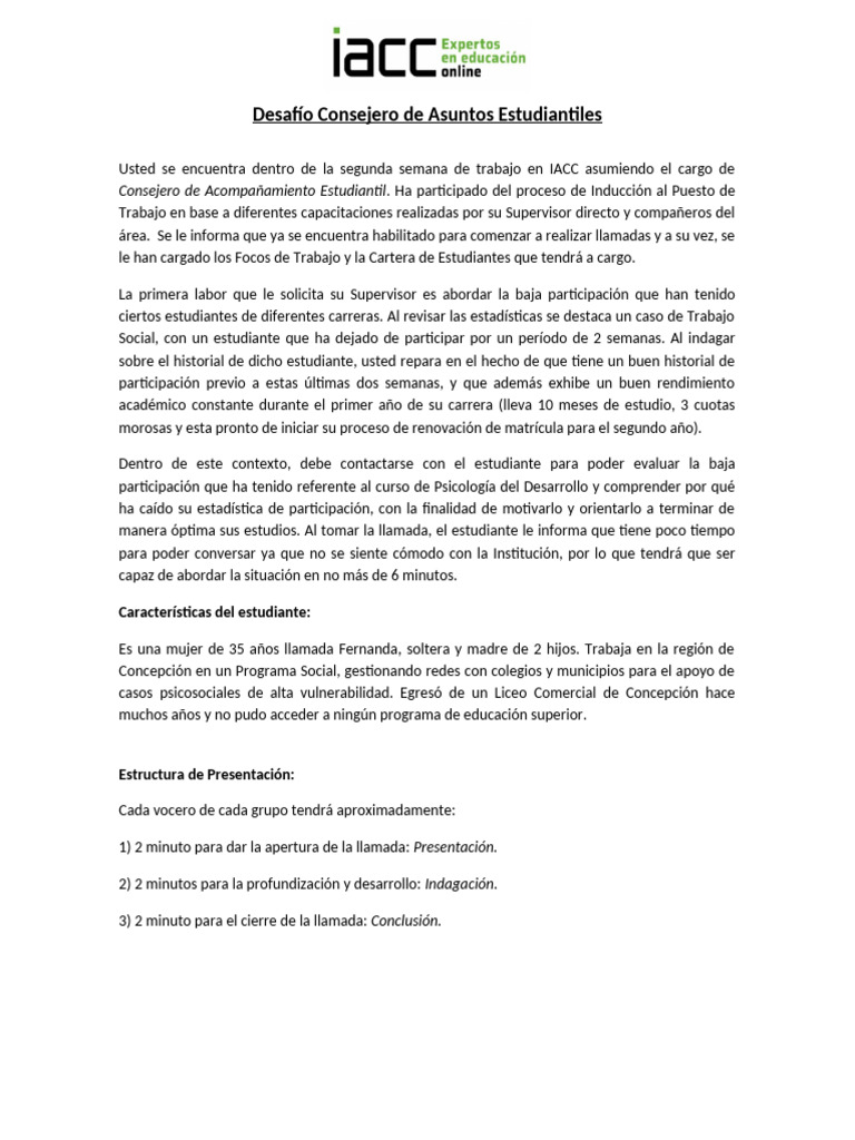 Caso Assessment Center | PDF