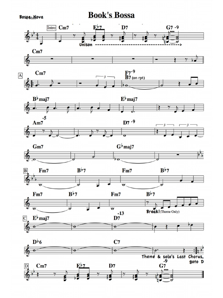 Book's Bossa - Rhythm | PDF