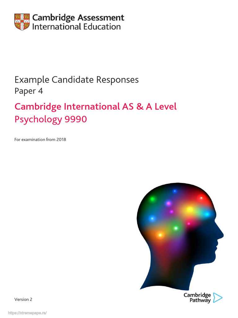 9990 Example Candidate Responses Paper 4 (For Examination From 2018) | PDF