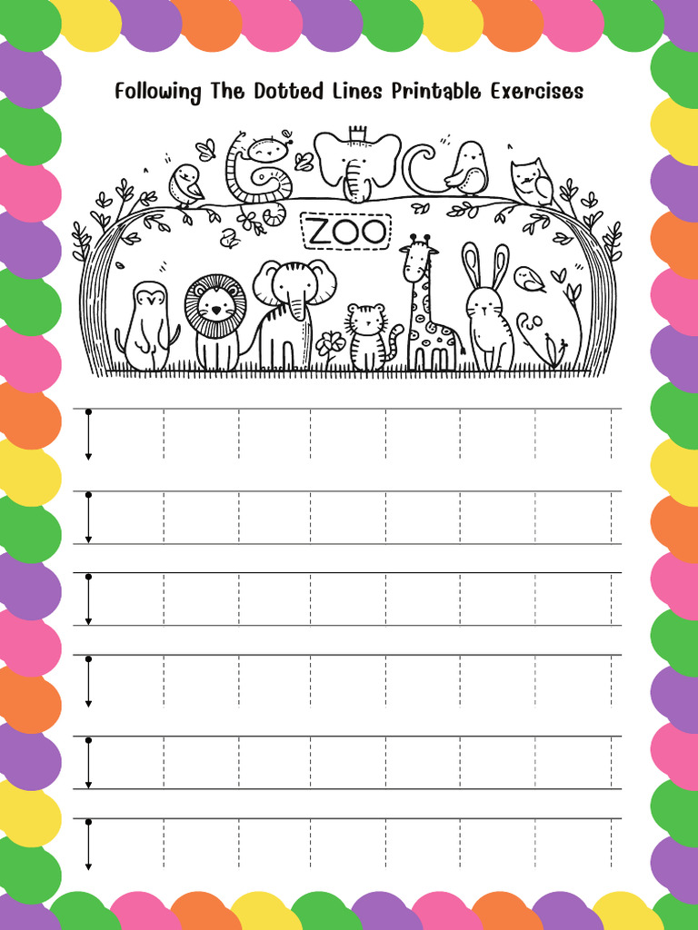 Following The Dotted Lines Printable Exercises | PDF