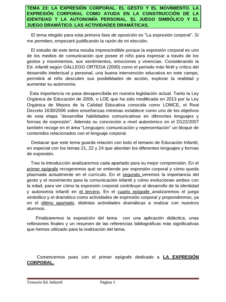 TEMA 23 | PDF
