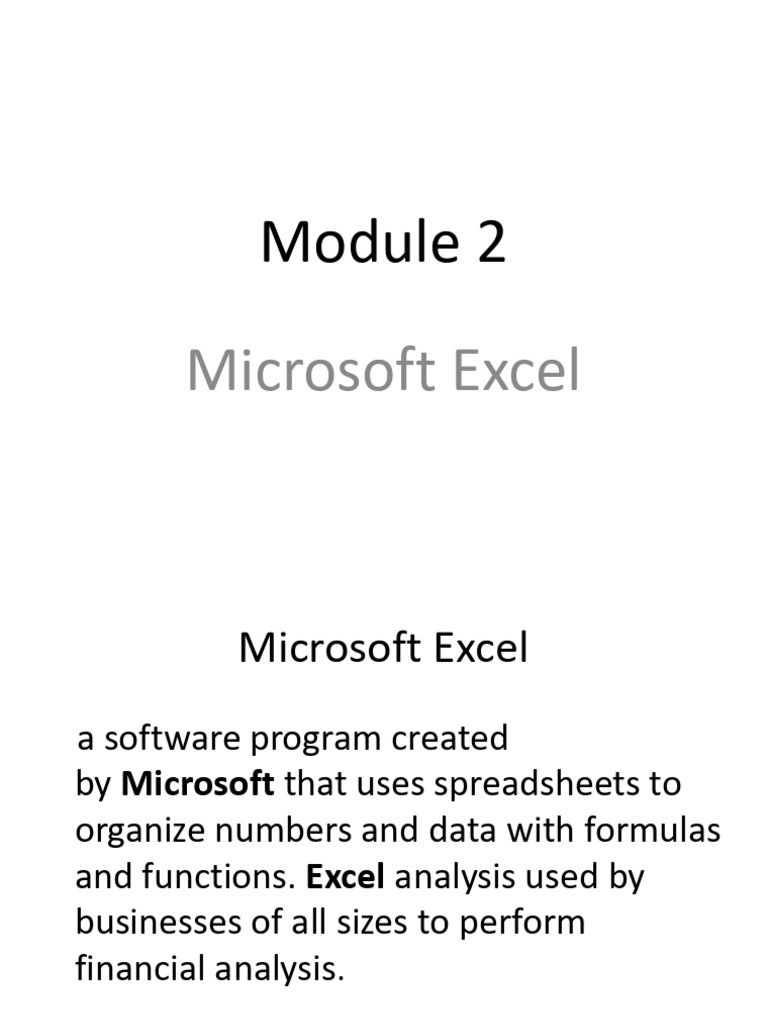 Lesson in Excel Integrated Software Application | PDF