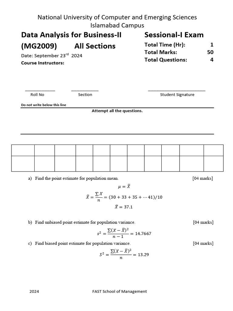 DAB-II Sessional I Solution | PDF