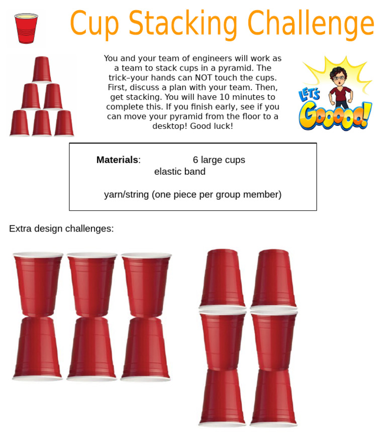 Cup Stacking Challenge | PDF