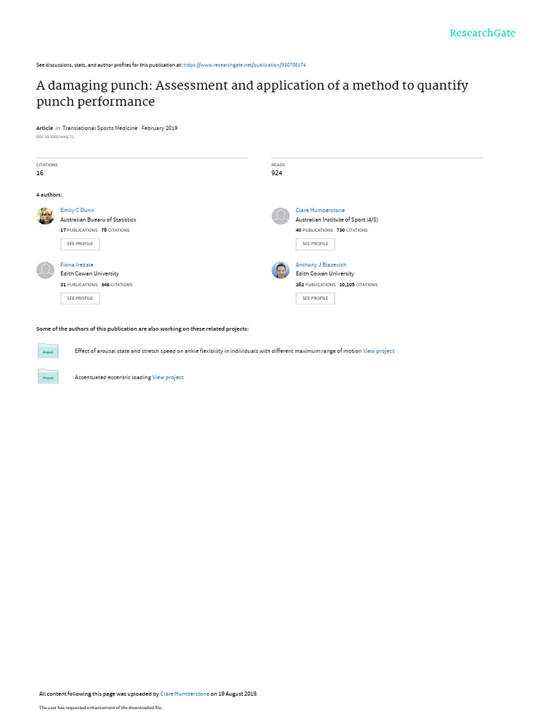 A Damaging Punch Assessment and Application of A M | PDF