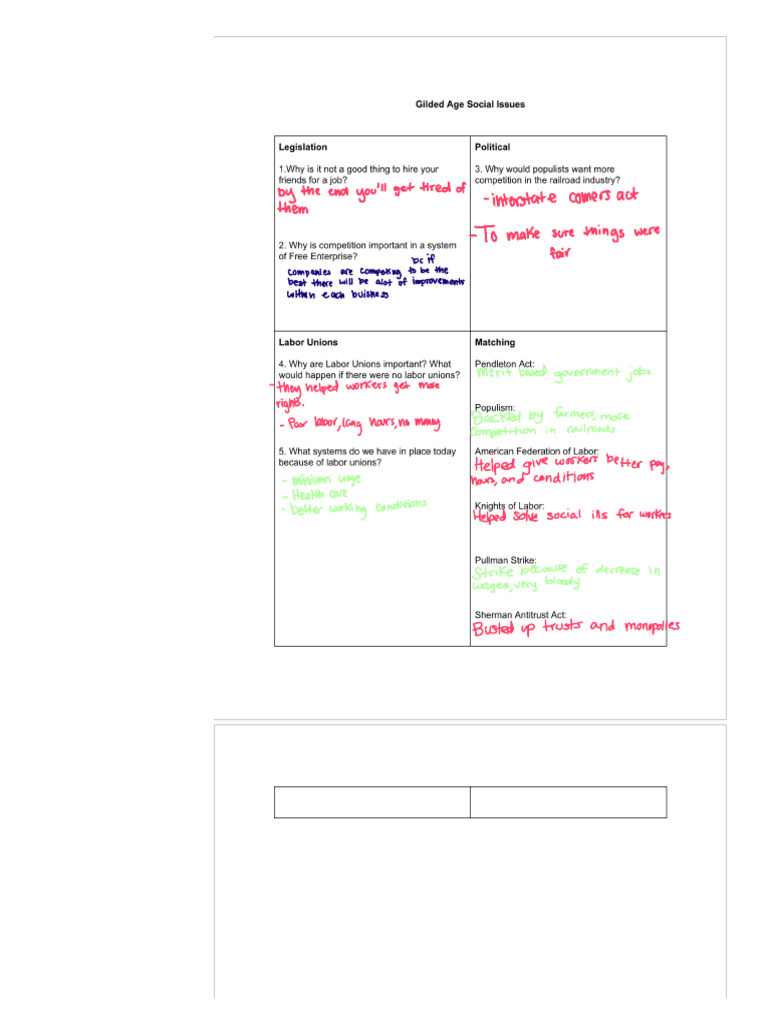 Gilded Age Social Issues | PDF