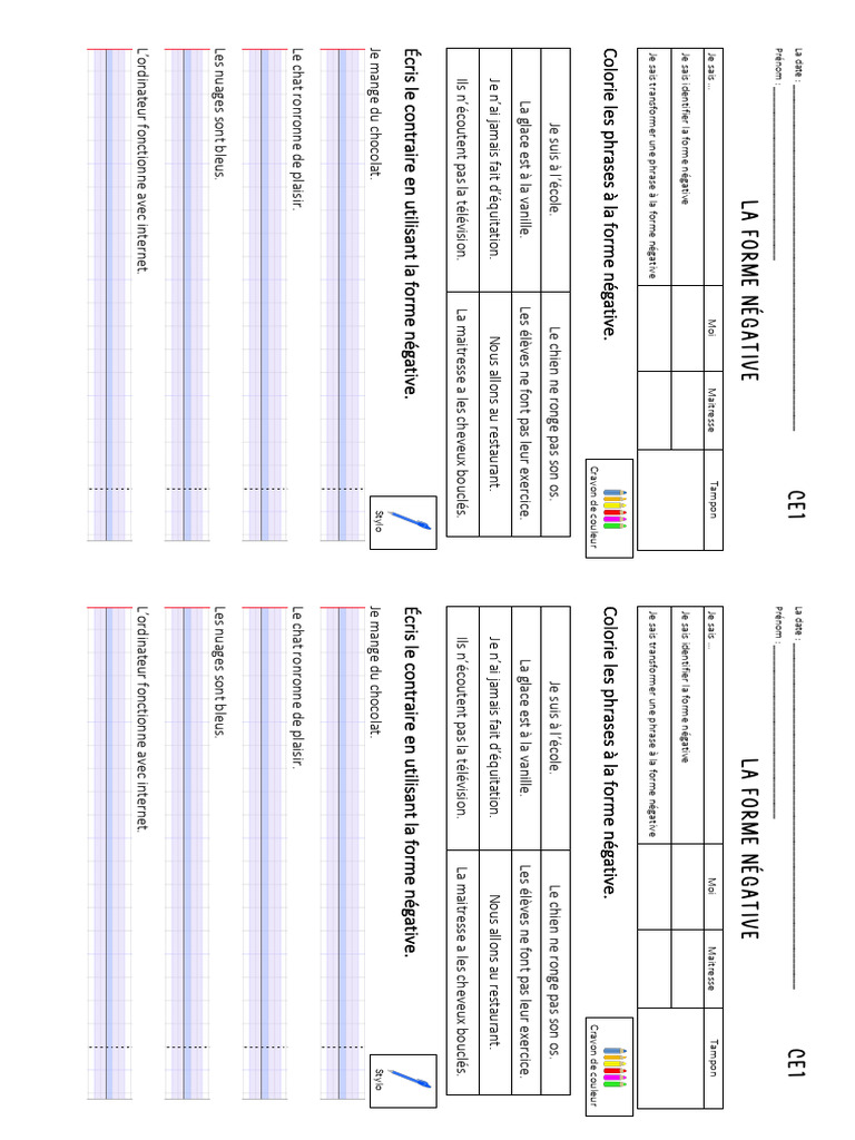 Eval La Forme Negative A5 | PDF