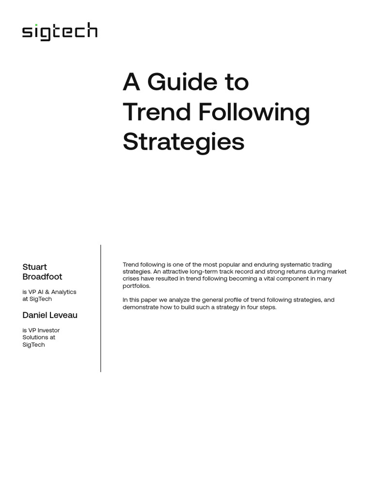 A Guide To Trend Following Strategies | PDF
