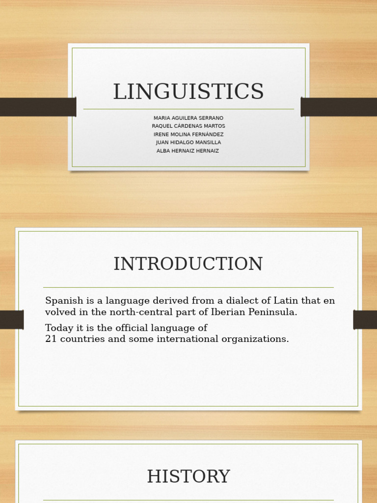 Linguistic Presentation | PDF