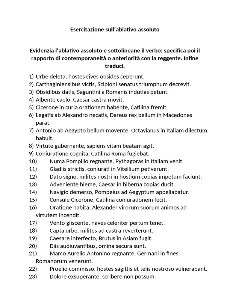 Eserciziablativoassoluto | PDF