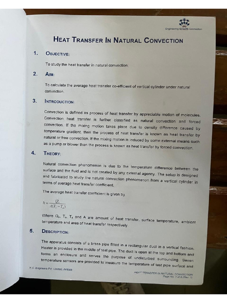 Heat Transfer in Natural Convection | PDF