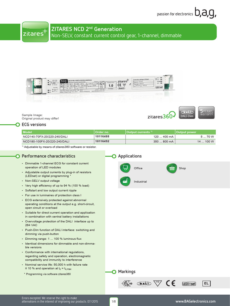 Datasheet - NCD Driver | PDF