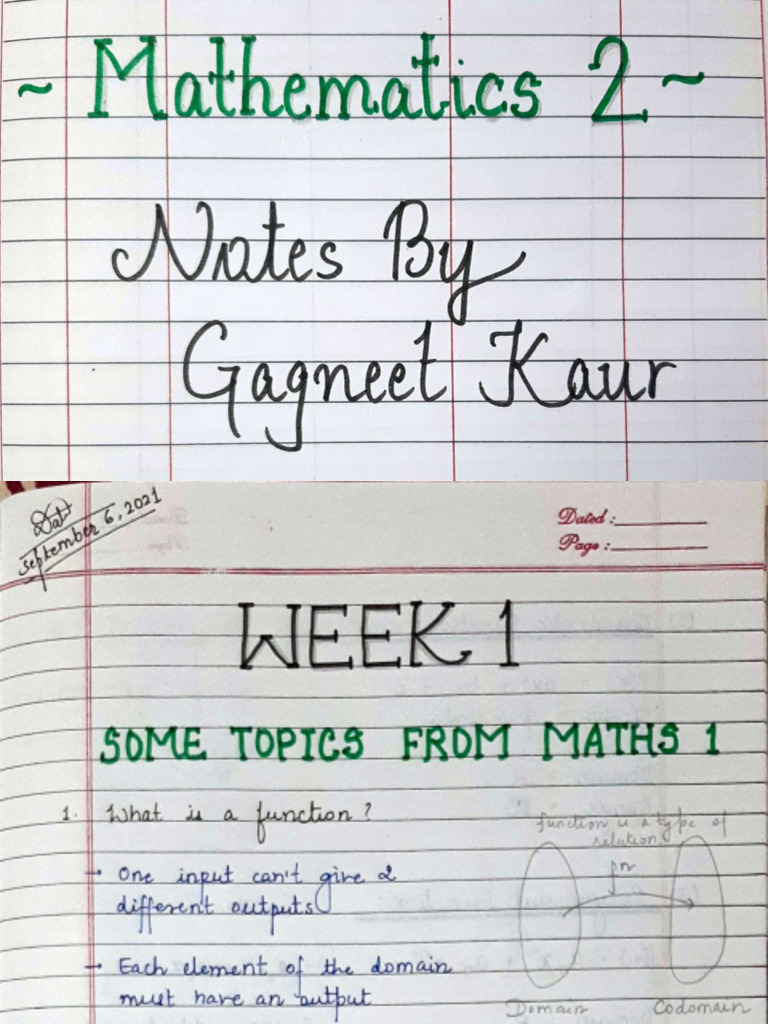 Maths 2 Week 1 | PDF