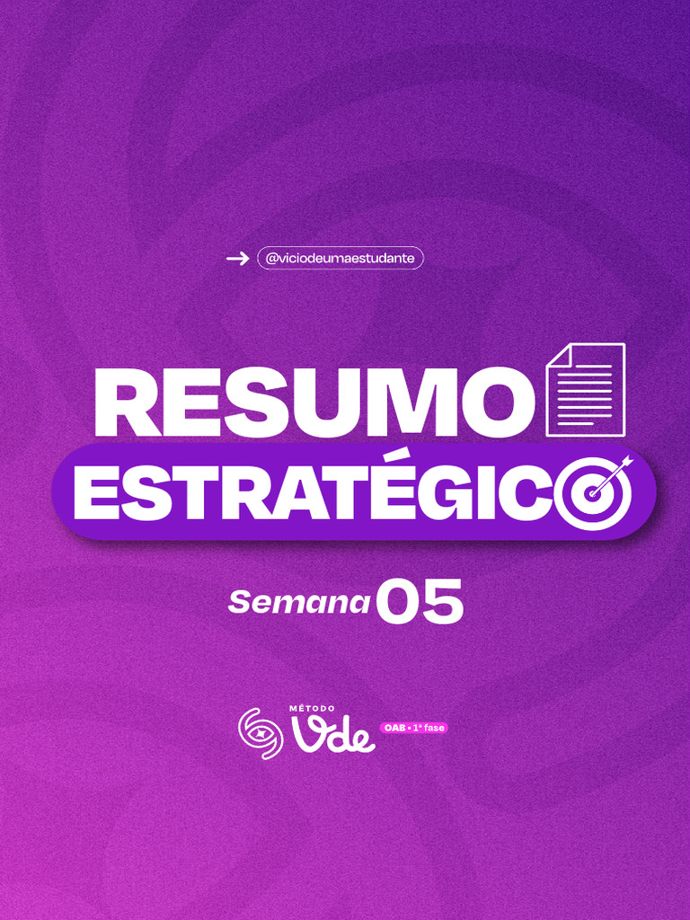 Resumo - Semana 05 (90 Dias) | PDF