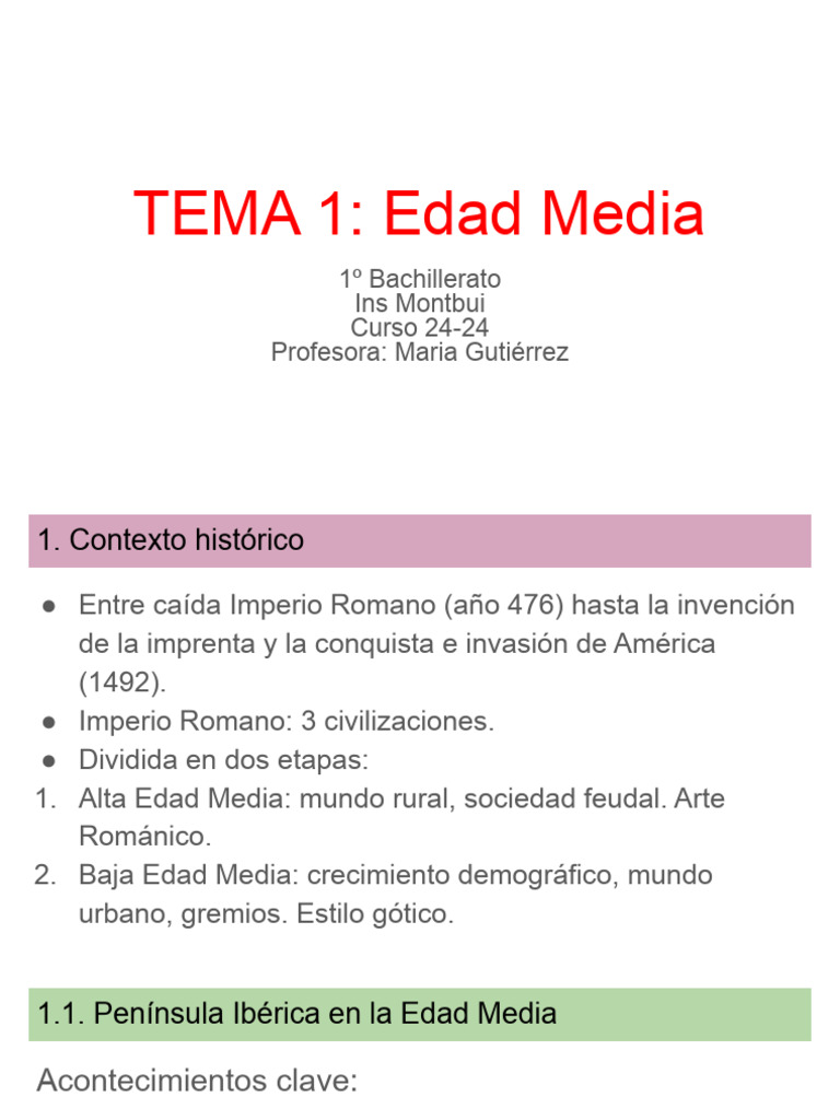 TEMA 1_ Edad Media | PDF