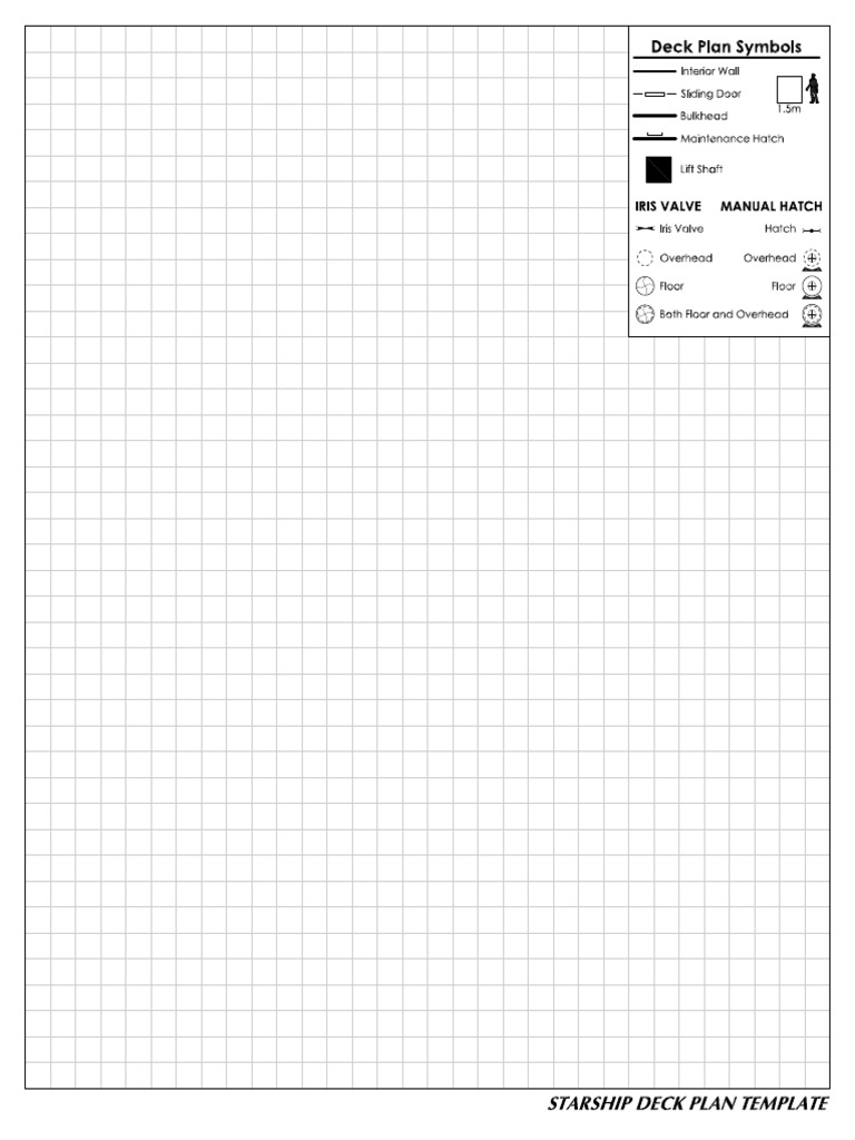 Starship Deck Plan Template 8.5 x 11 | PDF