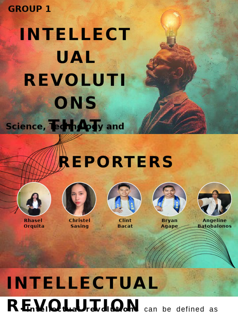 GROUP 1 STS J1 Intellectual Revolutions That Defined Society | PDF