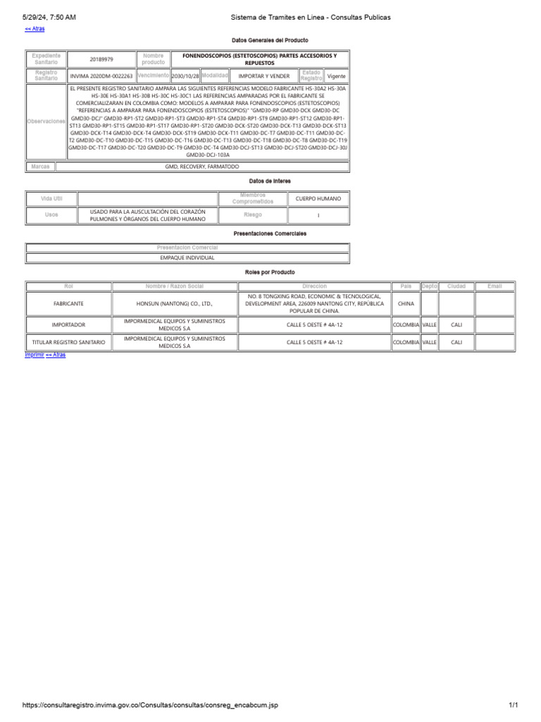 REGISTRO INVIMA | PDF