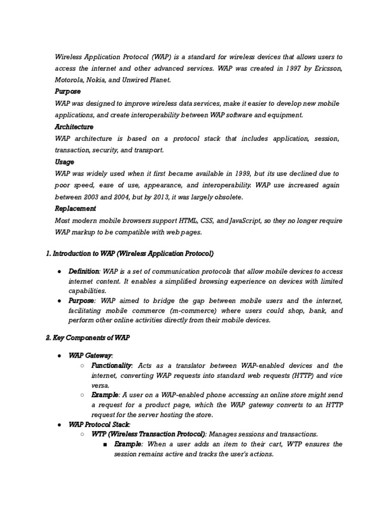 wap technology and mobile info device | PDF