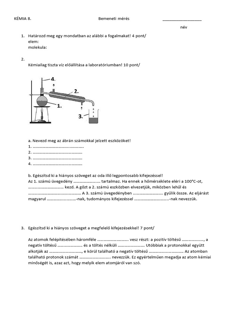 Kémia 8 | PDF