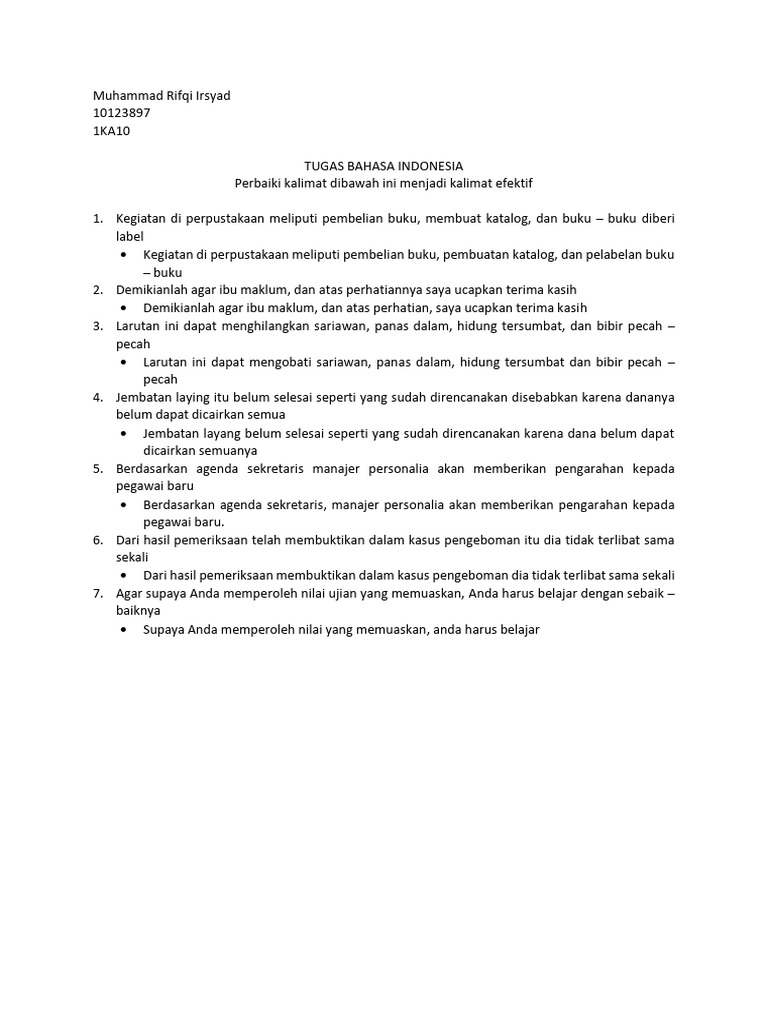 Muhammad Rifqi Irsyad 10123897 1KA10 | PDF