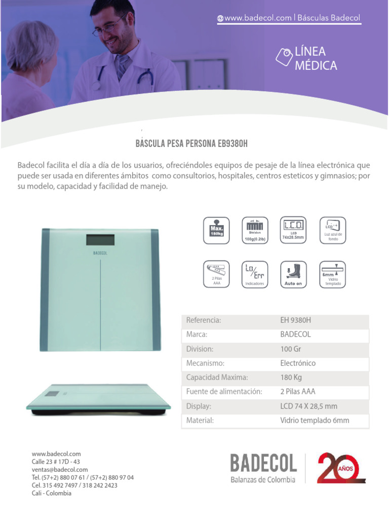 Ficha Tecnica Bascula | PDF