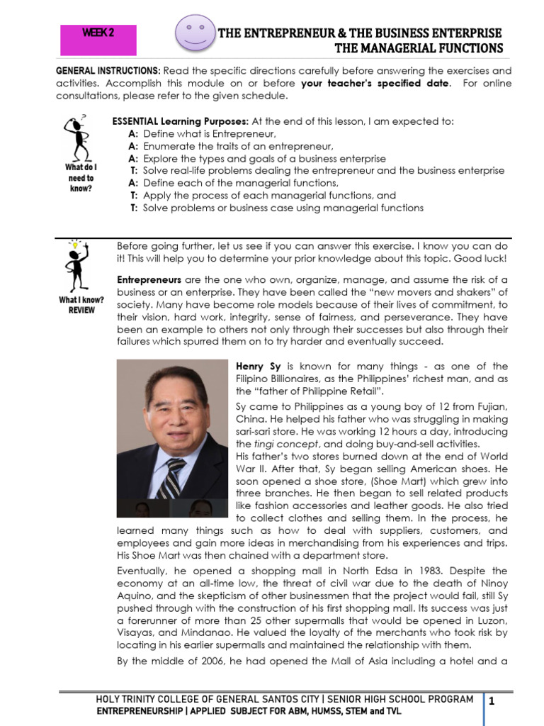 Week 2 Entrep | PDF