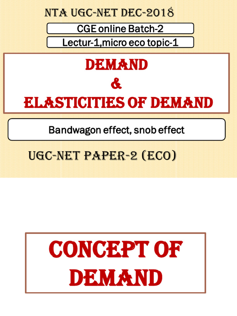 micro eco-1 demand analysis | PDF