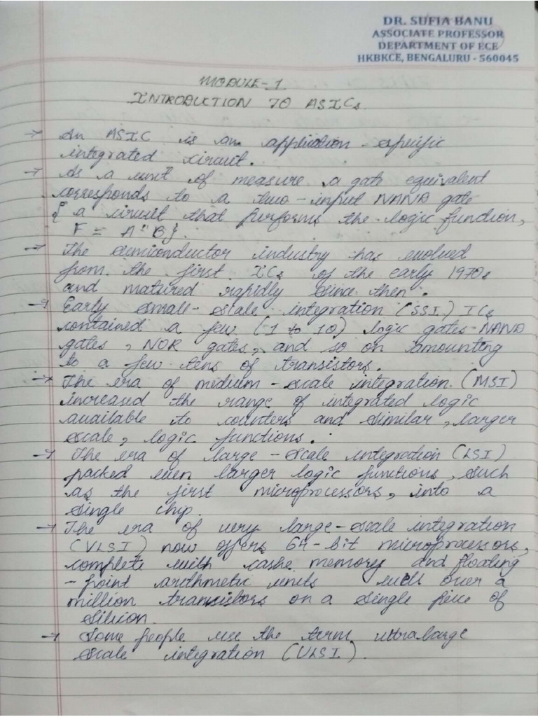 Advanced VLSI Module 1 Notes | PDF
