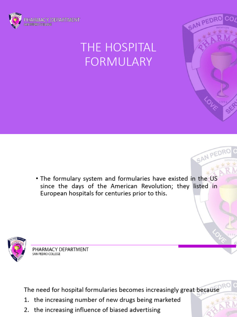 Chapter 5 The Hospital Formulary | PDF