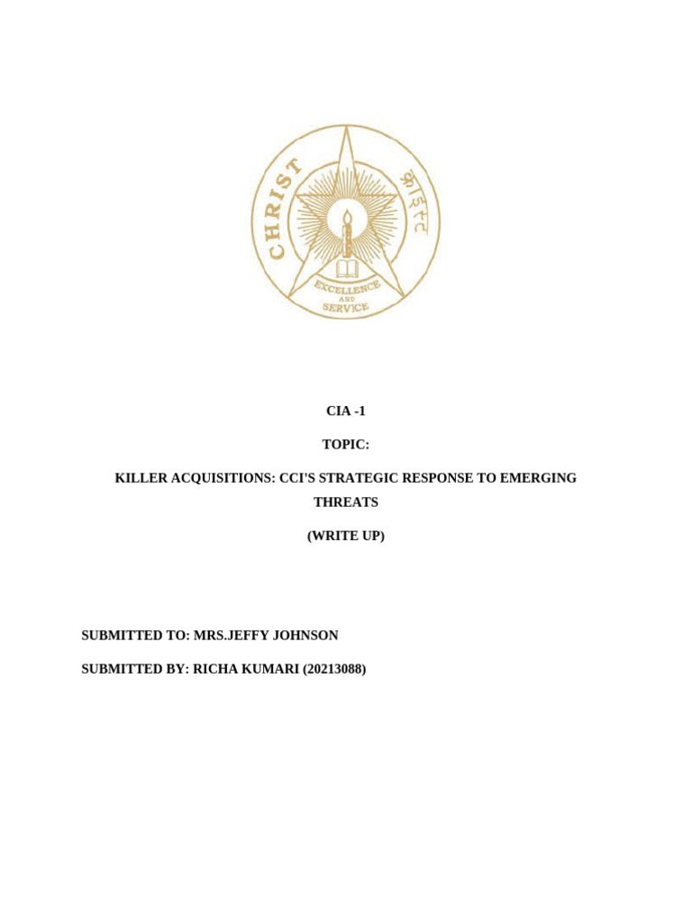 Write Up Cia 1 | PDF