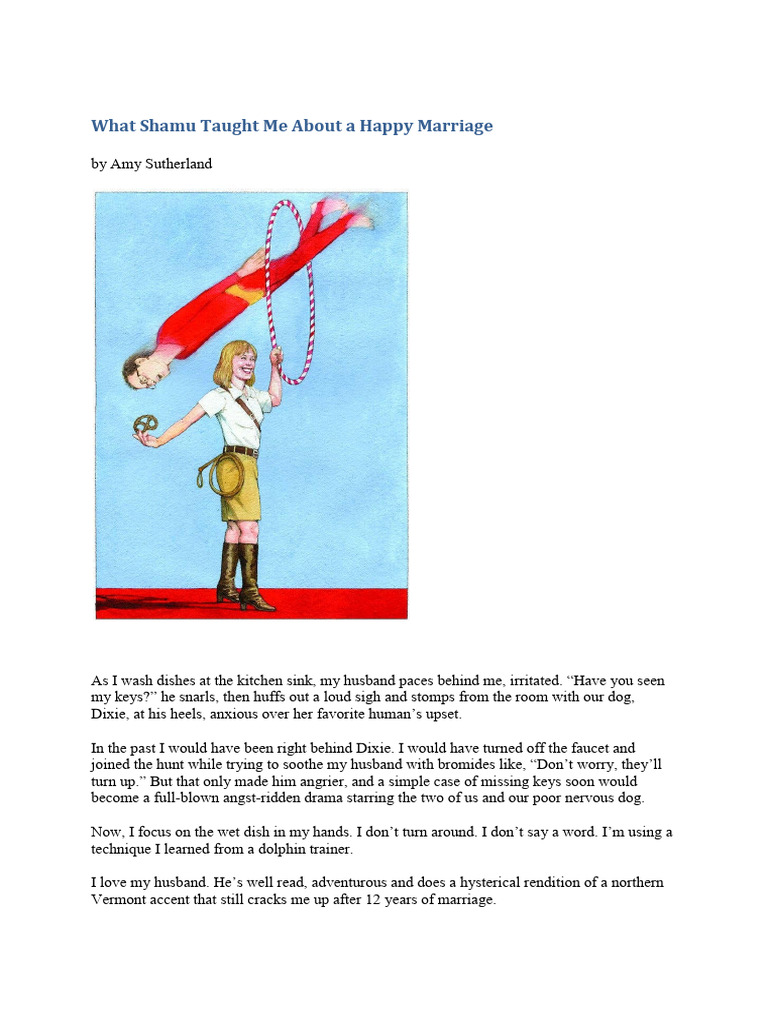 What Shamu Taught Me About A Happy Marriage | PDF