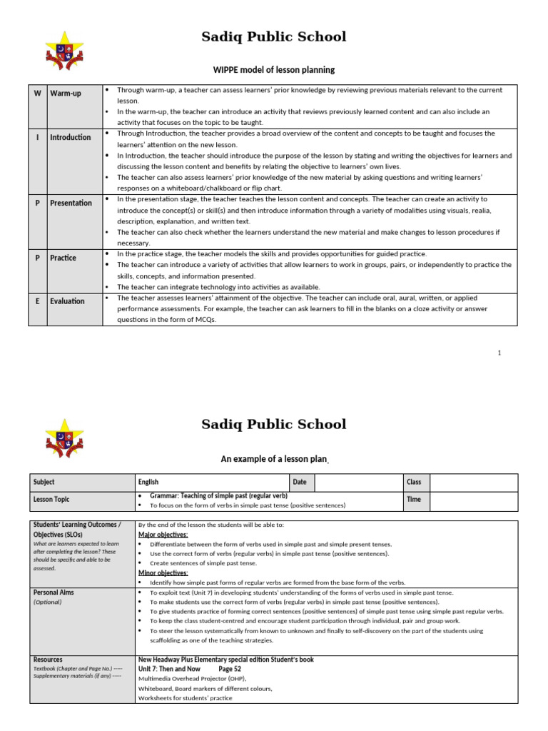 8 - An Example of A Lesson Plan | PDF | Learning | Career & Growth