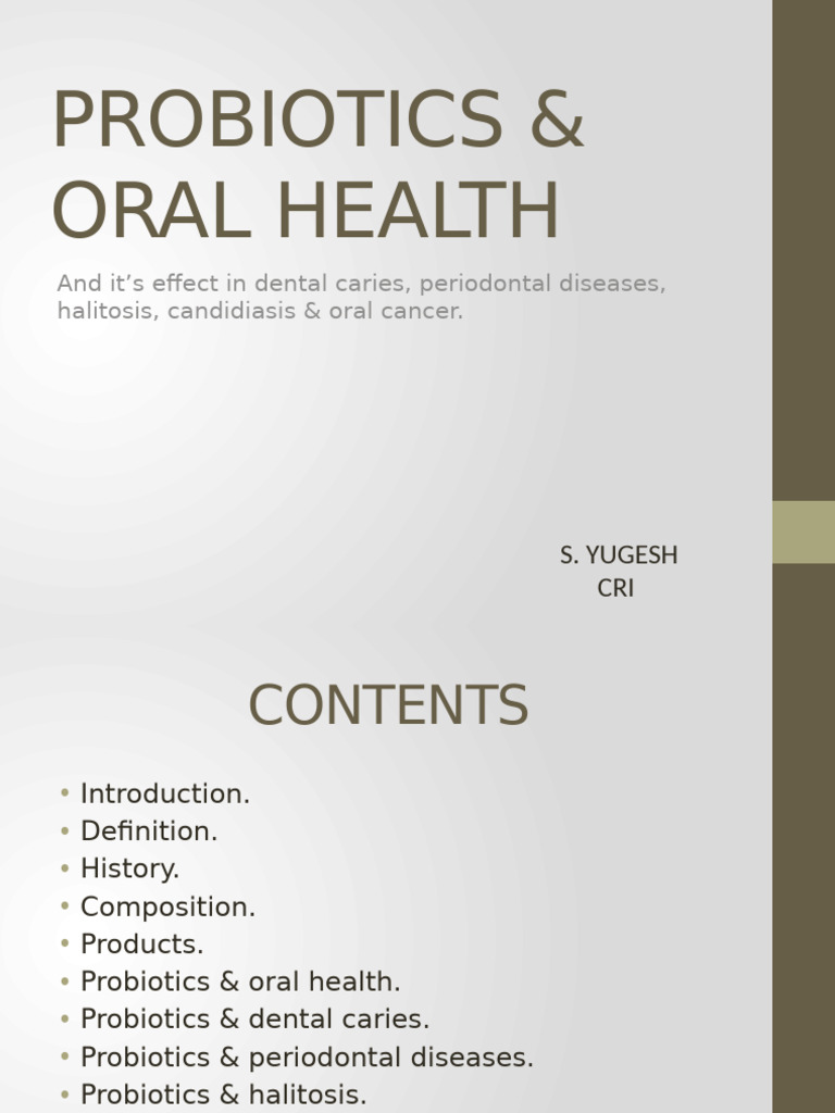 Probiotics & Oral Health | PDF