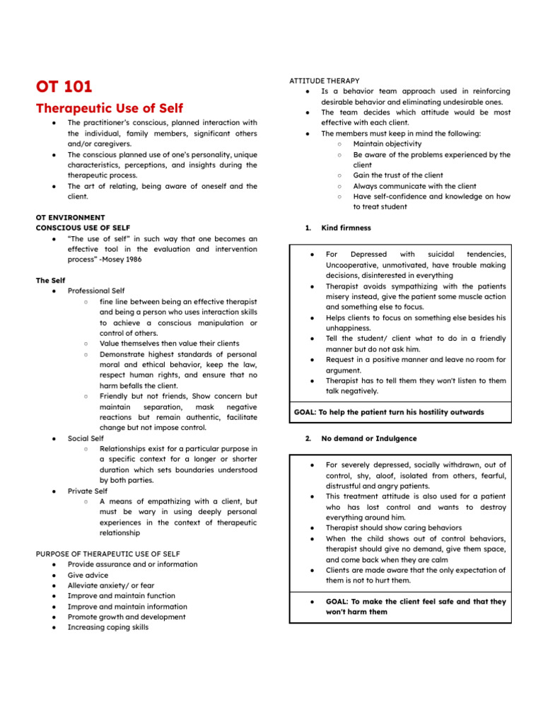 Tus Ot 101 - Notes | PDF