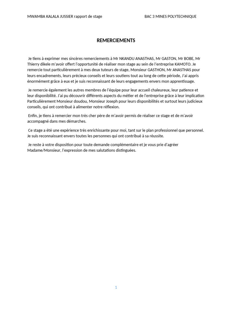 KAMOTO Rapport | PDF